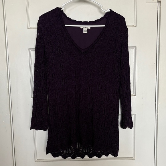 Cato | Sweaters | Cato Deep Purple Vneck Sweater Size L | Poshmark